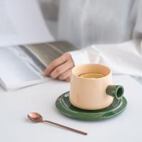 China Ceramic Tea Cups And Saucer Sets With Custom Colors Glazed For Restaurant Coffee Cups for sale