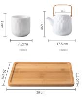 China Sustainable Ceramic Type Porcelain Tea Set Of 6 Japanese White Tea Cups With Gift Box for sale