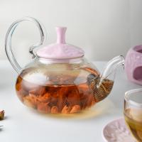 China Contemporary Design Glass Teapot British Tea Set Heater and Gift Box Included for sale