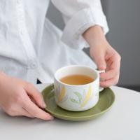China Custom Ceramic Coffee Cup And Saucer With Decal Nordic Design Style for Business Gifts for sale