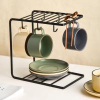 China Nordic Design Style Handmade Ceramic Coffee Mug And Saucer Set For Sustainable Office for sale