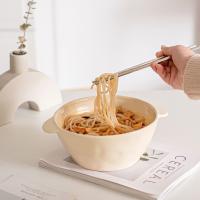 China 16 Pc Unbreakable Dish Set 8 Inch Noodle Bowl Dessert Salad Bowl Cute Ceramic Rice Bowls for sale