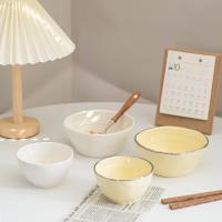 China Hotel Restaurant Dough Bowl Ceramic Mixing Bowls In Solid Yellow Color Of Other Volume for sale