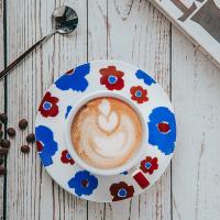 China European Ceramic Cappuccino Coffee Cup And Saucer Set For Business Gifts Occasion for sale
