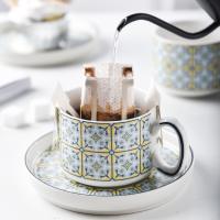 China Custom Printed Tea Cups And Saucers Drinkware Type Cups Saucers For Business Gifts for sale
