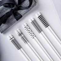 China Stylish Hepburn Style Ceramic Chopsticks Gift Set For Chinese Porcelain Sushi Lovers for sale