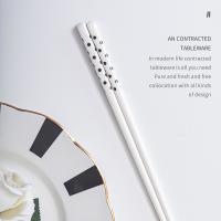 China Stylish Hepburn Style Ceramic Chopsticks Gift Set For Chinese Porcelain Sushi Lovers for sale