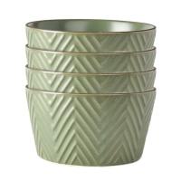 China Japanese Style Ceramic Bowl Set Retro Glaze Stoneware Dinnerware For Kitchen Tabletop for sale