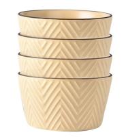 China Japanese Style Ceramic Bowl Set Retro Glaze Stoneware Dinnerware For Kitchen Tabletop for sale