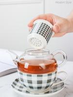 China Sustainable Drinkware Type Glass Teapot Ceramic Tea Set Ideal Valentine'S Day Gift for sale