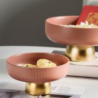 China Modern Design Luxury Dessert Stand For Dry Fruits And Porcelain Dessert Plate for sale