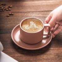 China Drinkware Type Cups Saucers Handmade Ceramic Coffee Cup And Saucer Set For Afternoon Tea for sale