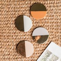 China Blue/Green/Black Marbled Ceramic Coaster Set Popular Choice For Table Decoration for sale