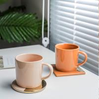 China Blue/Green/Black Marbled Ceramic Coaster Set Popular Choice For Table Decoration for sale