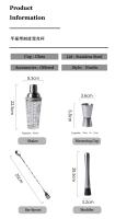 China Production Shaker Glass Cocktail Shaker Bottle With Stainless Steel Lid And Degree Scale for sale