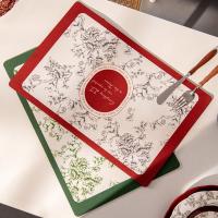 China Rectangle Diatom Flower Dining Table Placemats Sustainable Table Cloth Design Style for sale