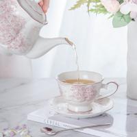 China Drinkware Type Cups Saucers Design Style Dinnerware Flower Ceramic Cup Set Of Cups Coffee & Tea Sets Porcelain Teapot Mug Set Gift Box Europe Luxury Tea Sets For Elegant Tea Time for sale