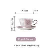 China Drinkware Type Cups Saucers Design Style Dinnerware Flower Ceramic Cup Set Of Cups Coffee & Tea Sets Porcelain Teapot Mug Set Gift Box Europe Luxury Tea Sets For Elegant Tea Time for sale