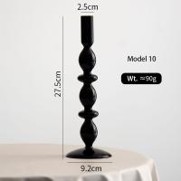 China Black Ramadan Glass Candle Holder Jar Stand For Wedding Gift Desktop Decoration for sale