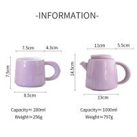 China Porcelain Coffee Set With Modern Design Teapot And Cute Tea Mug Cappuccino Latte Cups for sale