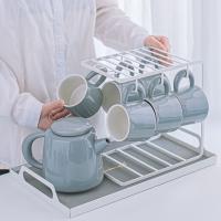 China Porcelain Coffee Set With Modern Design Teapot And Cute Tea Mug Cappuccino Latte Cups for sale