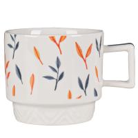 China Decal Pattern Ceramic Coffee Mug Cup Set Stackable And Stylish For Any Occasion for sale