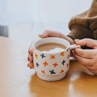 China Decal Pattern Ceramic Coffee Mug Cup Set Stackable And Stylish For Any Occasion for sale