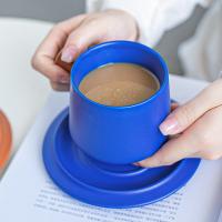China Klein Solid Colors Ceramic Cup Set Simple Cappuccino And Tea Cups For Business Gifts for sale