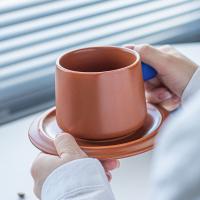 China Klein Solid Colors Ceramic Cup Set Simple Cappuccino And Tea Cups For Business Gifts for sale