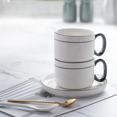 China Minimalism Porcelain Cups Saucers Sustainable Drinkware For Afternoon Tea And Beyond for sale