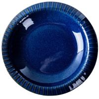 China Vintage Design Kiln Change Porcelain Dinner Set Blue And White Tableware Japanese Style Stoneware for sale