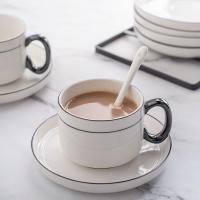 China Minimalism Porcelain Cups Saucers Sustainable Drinkware For Afternoon Tea And Beyond for sale