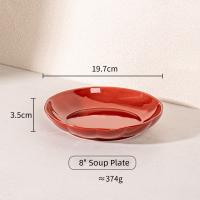 China Custom Ceramic Hotel Dinnerware Set With Flower Design Stoneware Dessert Plates for sale