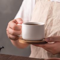 China Sustainable Ceramic Coffee Mug Set For Afternoon Tea And Cappuccino In Matt White for sale