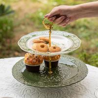 China Porcelain Fruit Bowl On Sliver Stand For Serving Desserts And Snacks In European Style for sale