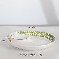 China Sustainable 9.5 Inch And 8.5 Inch Ceramic Porcelain Party Plates With Sauce Dish Susi Plate for sale