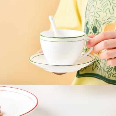 China Cups Saucers Ceramic Dinnerware Sets For 12 People Nordic Style Vajillas De Porcelana for sale