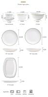 China Cups Saucers Ceramic Dinnerware Sets For 12 People Nordic Style Vajillas De Porcelana for sale