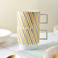 China Under Glazed Ceramic Dinnerware Sets European Porcelain Dinner Set For 12 Person Decal Diamond Patterns for sale