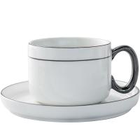 China 200ml Volume Kitchen Tabletop Ceramic Cappuccino Cups With Saucers For Business Gifts for sale