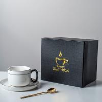 China 200ml Volume Kitchen Tabletop Ceramic Cappuccino Cups With Saucers For Business Gifts for sale