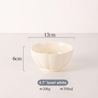 China Porcelain Color Stoneware Bowl Set For 6 People Nordic Pumpkin Bowls Ceramic 4.7 Inch for sale