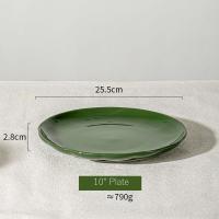 China 24-Piece Ceramic Dishes Set Green Pumpkin Kitchen Utensils For Porcelain Table Plates for sale