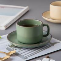 China Solid Color Rim Ceramic Coffee Mug Set Of 6 With 250ml Volume And Porcelain Material for sale