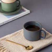 China Solid Color Rim Ceramic Coffee Mug Set Of 6 With 250ml Volume And Porcelain Material for sale