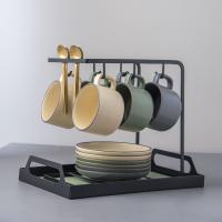 China Solid Color Rim Ceramic Coffee Mug Set Of 6 With 250ml Volume And Porcelain Material for sale