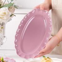 China Custom Ceramic Fish Plate Porcelain Fish Shape Oval Plate 11.5 Inch For Hotel Restaurant for sale