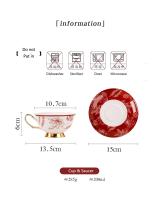 China Christmas 2024 Supplies Cup Saucer Christmas Ceramic Tableware 200ml 6.76 Oz For Women for sale