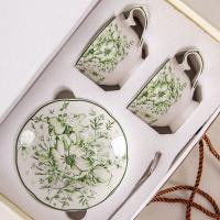 China Sustainable Ceramic Christmas Mugs Gift Set For Women 2023 Tazas Gifts Cups And Saucer for sale