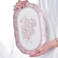China Business Gifts Luxury Purple Plate For Elegant Restaurants Dinnerware Set Party Wedding for sale